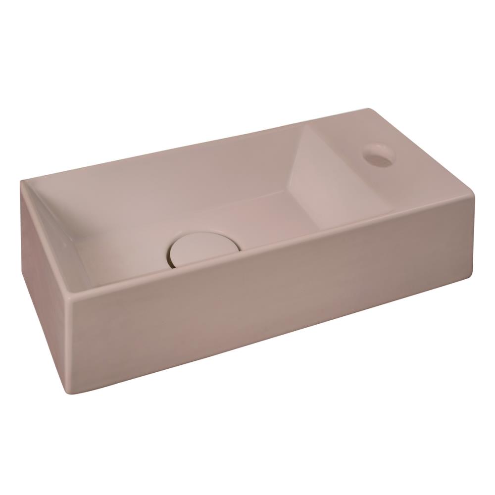 Rosa fontein 45x20 cm, plateau rechts, rose mat | AL8111-37